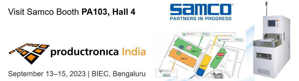 Visit the Samco Booth PA103 at productronica India, September 13 - 15 ...